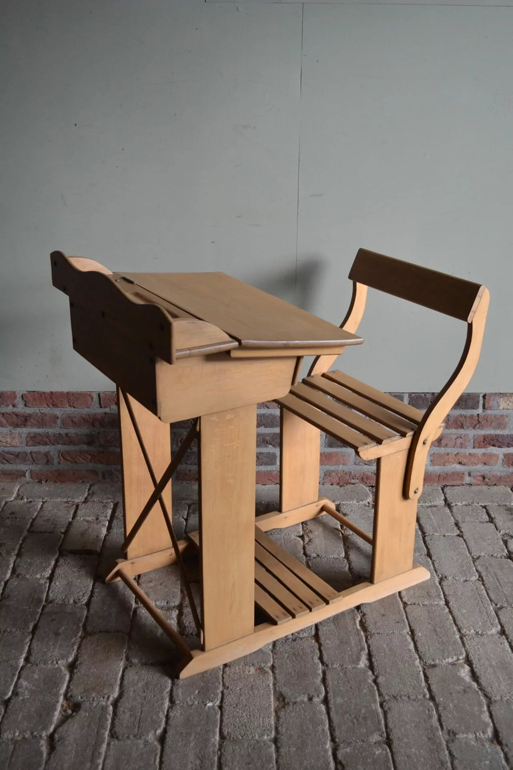 Houten Schoolbank Textuur